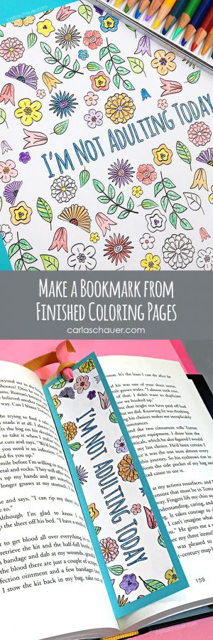 Make a Coloring Page Bookmark - Carla Schauer Designs