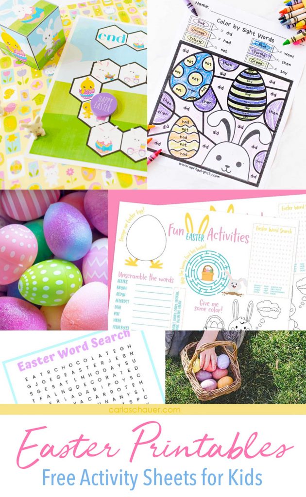 Free Easter Activity Printables - Carla Schauer Designs
