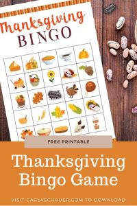 Free Printable Thanksgiving Bingo Cards for All Ages - Carla Schauer ...