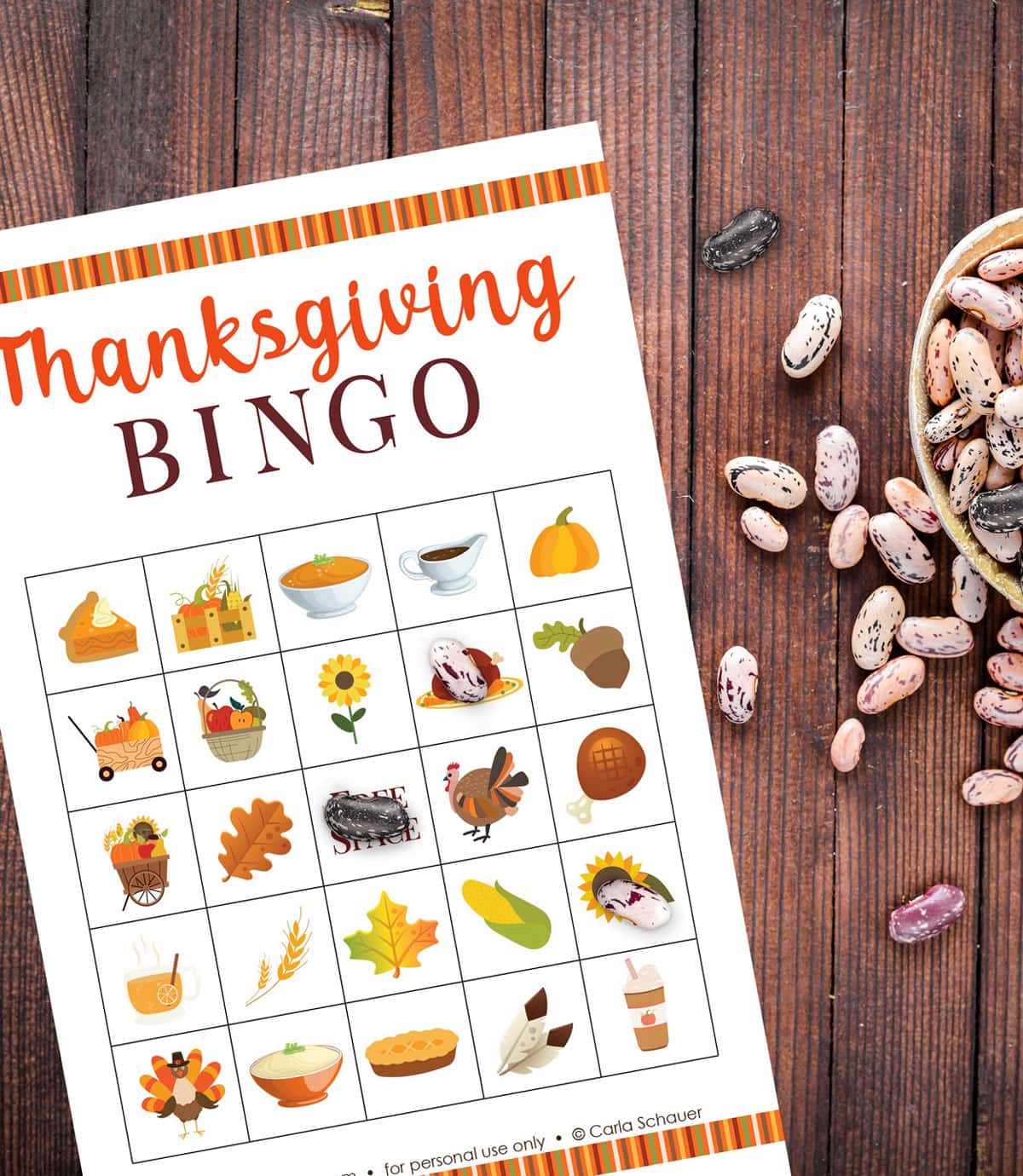 Free Printable Thanksgiving Bingo Cards for All Ages - Carla Schauer ...