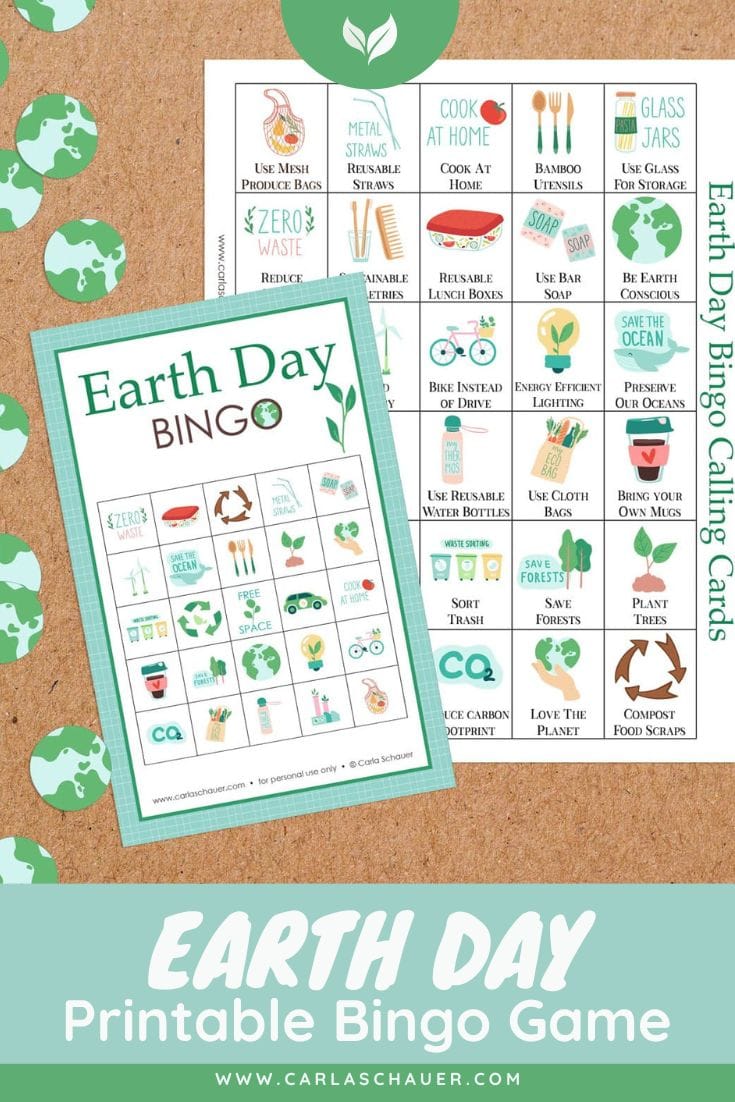 Printable Earth Day Bingo Cards - Carla Schauer Designs