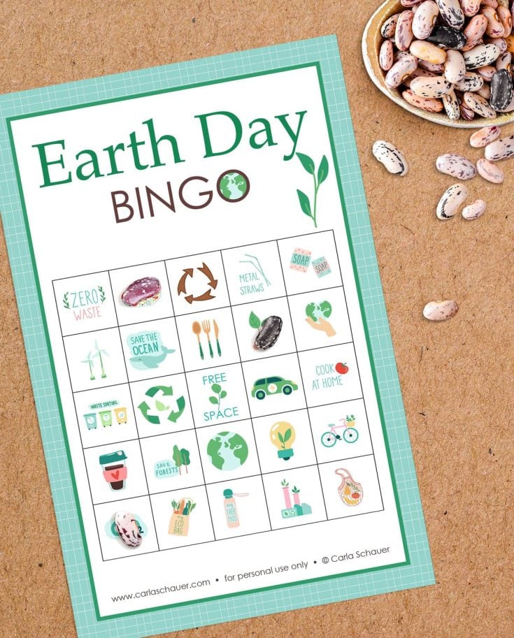 Printable Earth Day Bingo Cards - Carla Schauer Designs