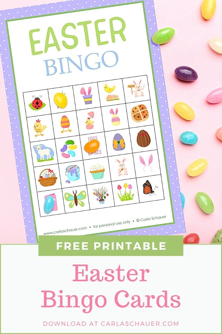 Free Printable Easter Bingo Cards (for all ages!) - Carla Schauer Designs